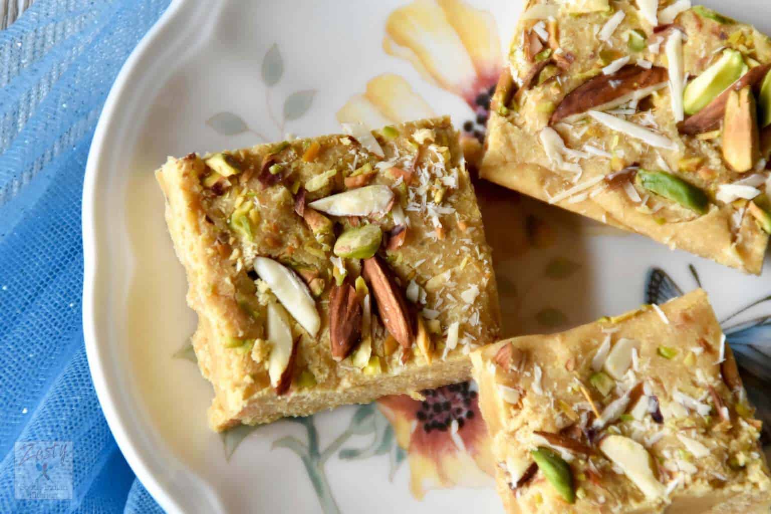 Mohanthal/Chickpea flour fudge - Zesty South Indian Kitchen