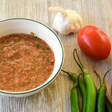 Serrano and Tomato Salsa - Zesty South Indian Kitchen