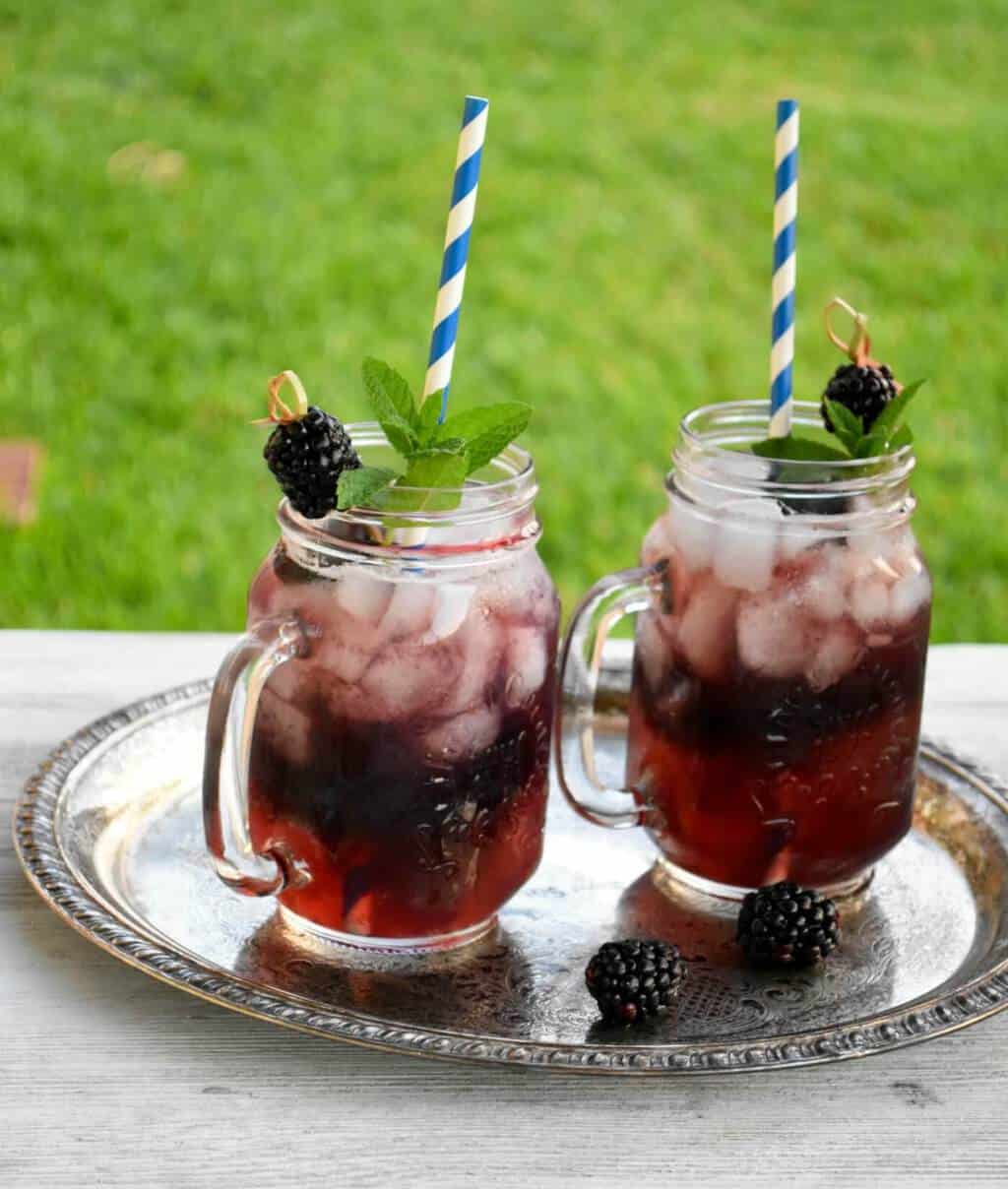Blackberry Sweet Tea Punch - Zesty South Indian Kitchen