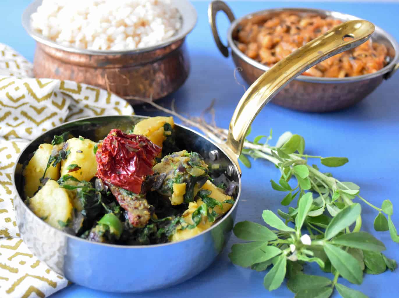 Aloo Sabzi Spinach Aloo Palak Recipe Simple And Easy