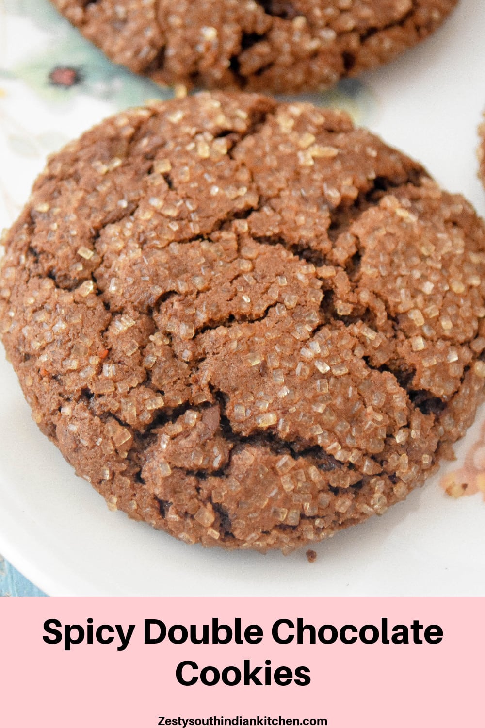 Spicy Double Chocolate Cookies - Zesty South Indian Kitchen